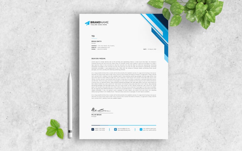 Letterhead, Professional Letterhead, Creative Letterhead, Editable ...