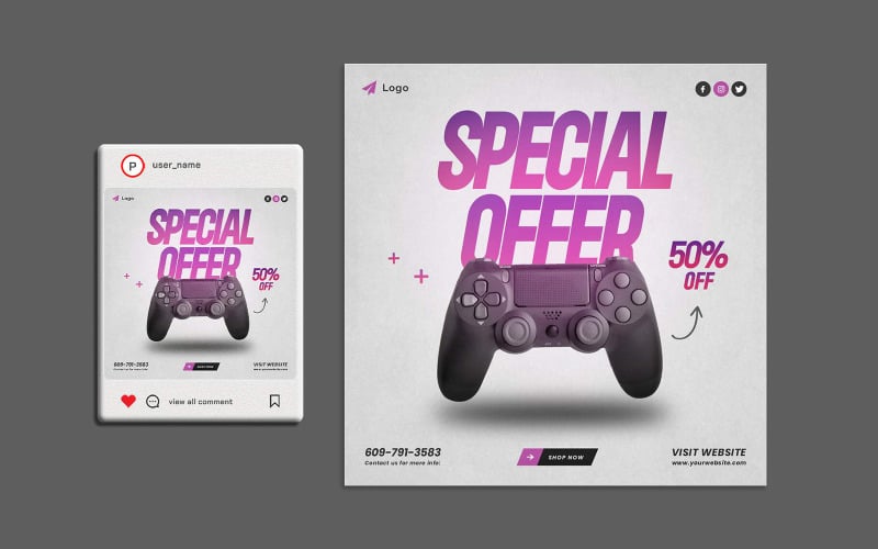 Product Sale Promotion Post Template - TemplateMonster