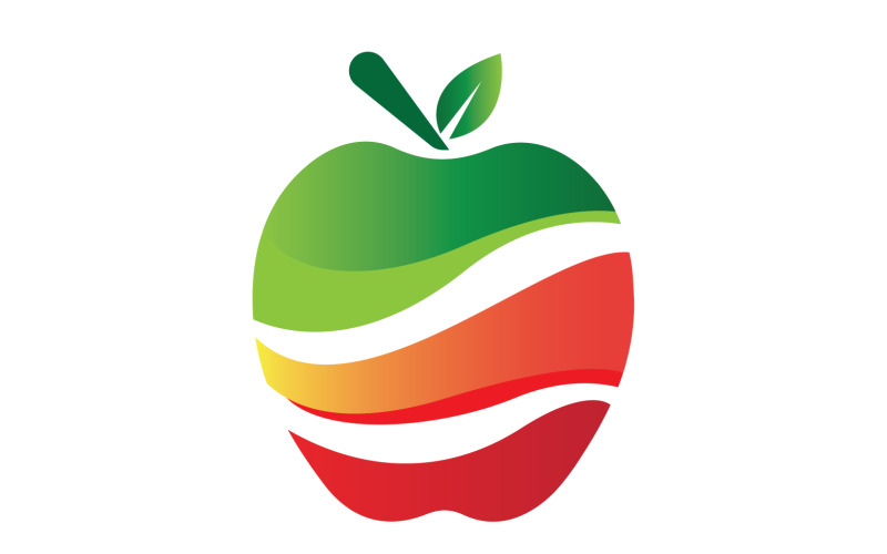 Modèle de logo d'icône de fruits de pomme version 21
