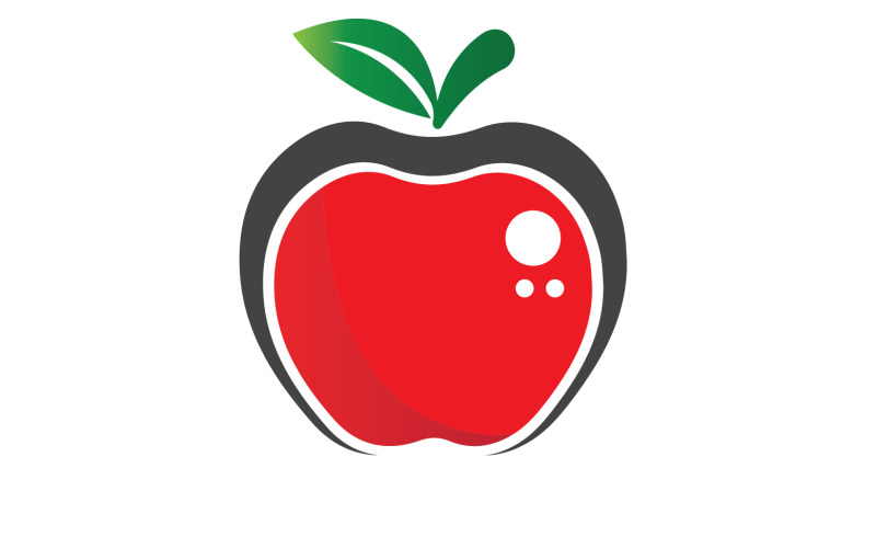 Modèle de logo d'icône de fruits de pomme version 35