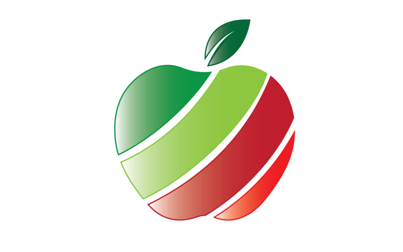Modèle de logo d'icône de fruits de pomme version 42