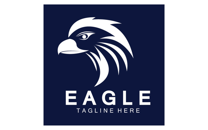 Aigle tête oiseau logo vectoriel version 3 - TemplateMonster