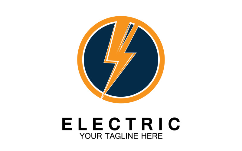 Electric flash thunderbolt logo version 4 - TemplateMonster