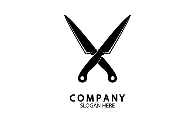 Coltello da cucina simbolo modello logo vettoriale versione 40