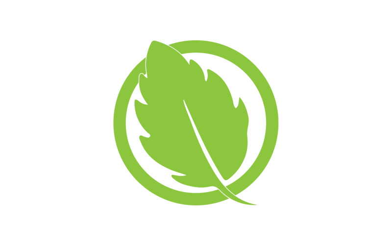 Green leaf eco tree icon logo version 16 - TemplateMonster