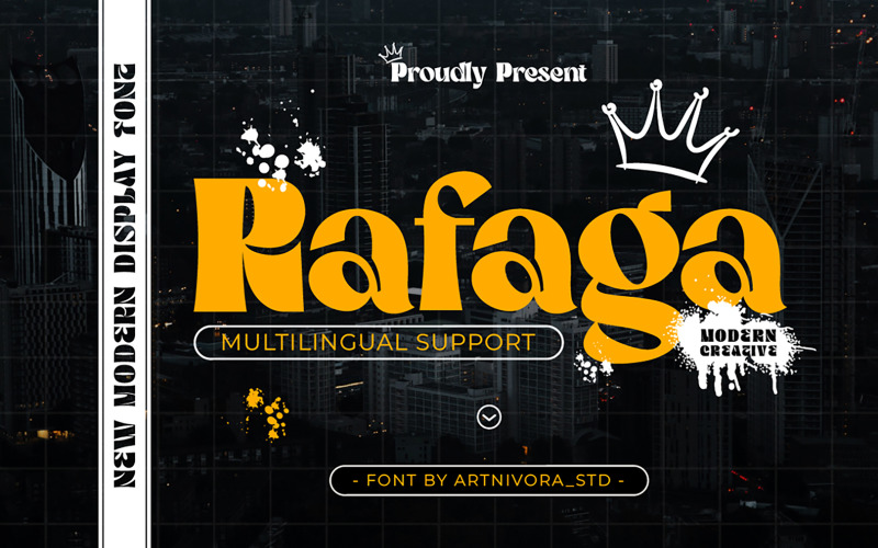 Rafaga - Police d'affichage des dalles - TemplateMonster