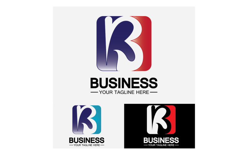 Design moderno e unico del logo delle iniziali della lettera B v23