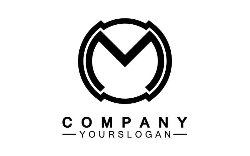 M harfi logo tasarımı veya kurumsal kimlik v26