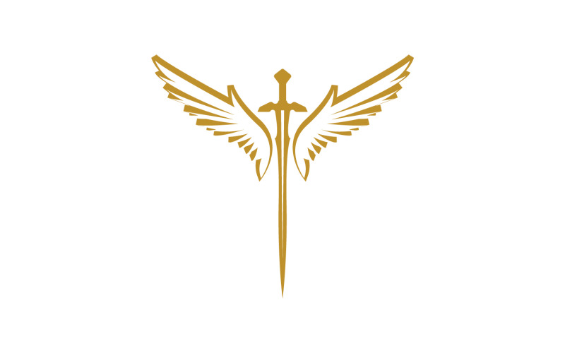 Spada con le ali. Simbolo della spada d'oro v41