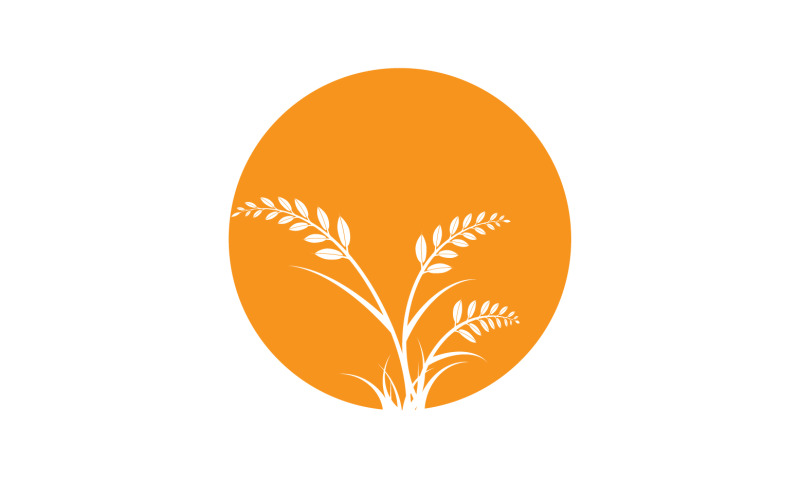 Altın Buğday Başağı Hasadı Dekoratif Eleman v20