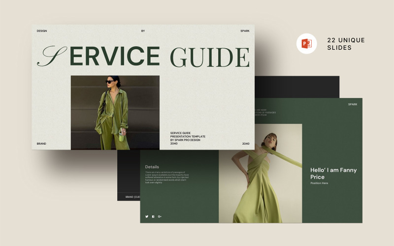 Service Guide PowerPoint Template #388580 - TemplateMonster