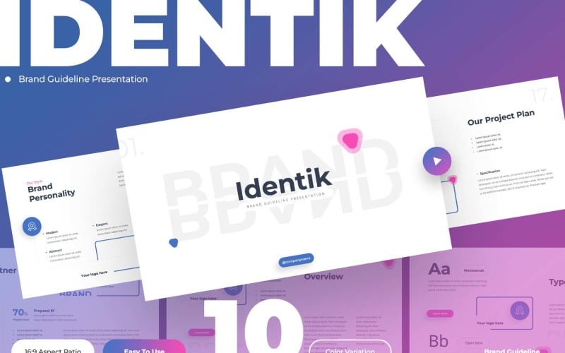 Identik - Brand Guideline PowerPoint - TemplateMonster