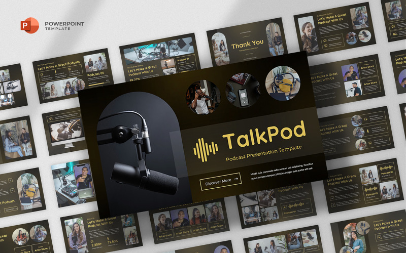Talkpod - Plantilla de PowerPoint para podcasts y radio