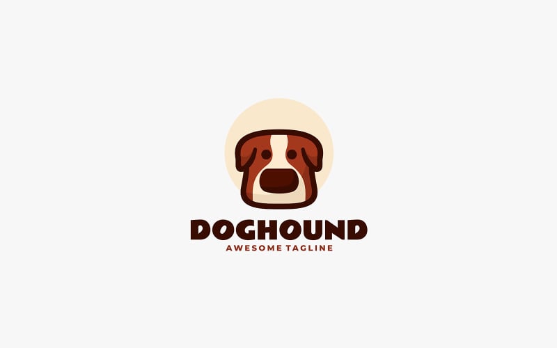 Dog Hound Simple Mascot Logo #388966 - TemplateMonster