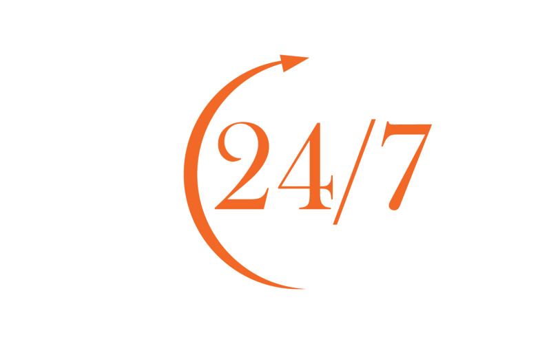 24 hour time icon logo design v61 #389280 - TemplateMonster