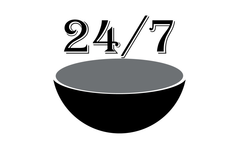 24-Stunden-Zeitsymbol-Logo-Design v44 - TemplateMonster