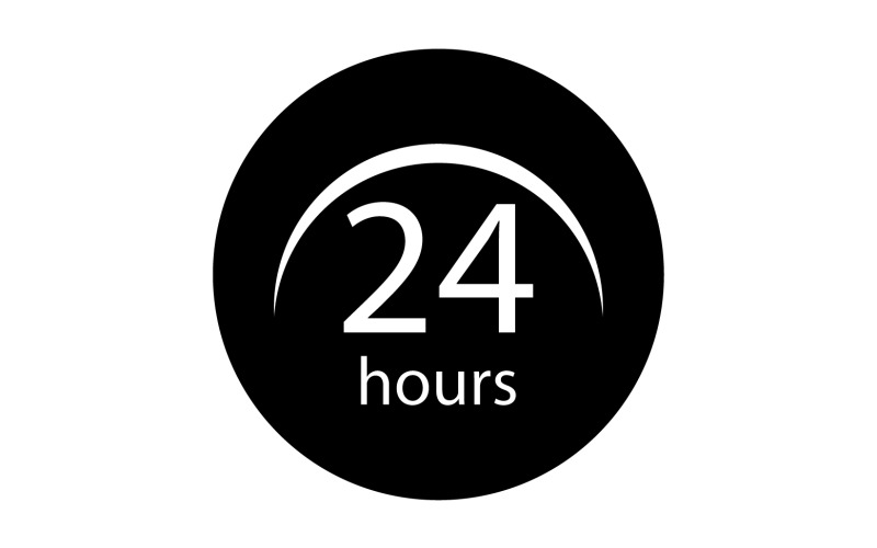 24 hour time icon logo design v116 #389338 - TemplateMonster