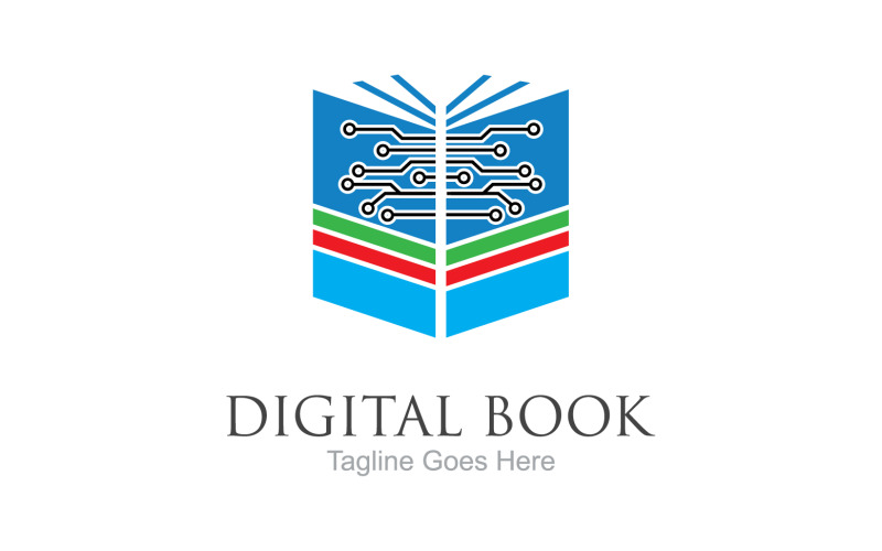 Book reading education logo vector v5 - TemplateMonster