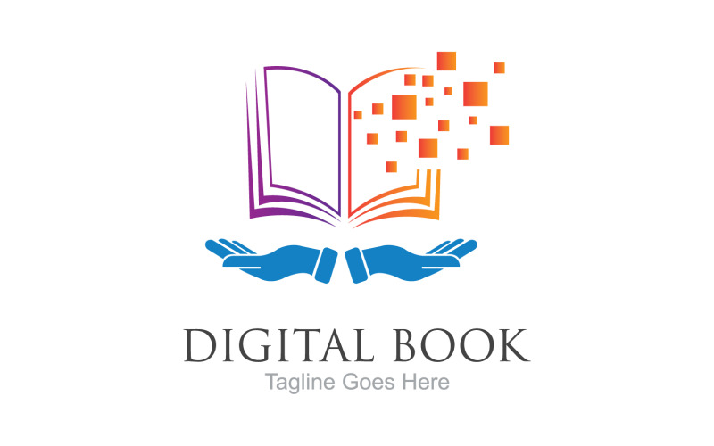 Livre lecture éducation logo vecteur v1 - TemplateMonster