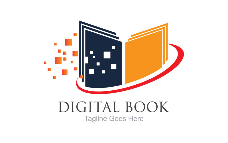Livre lecture éducation logo vecteur v36 - TemplateMonster