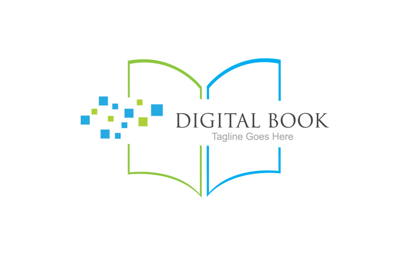 Livre lecture éducation logo vecteur v48 - TemplateMonster