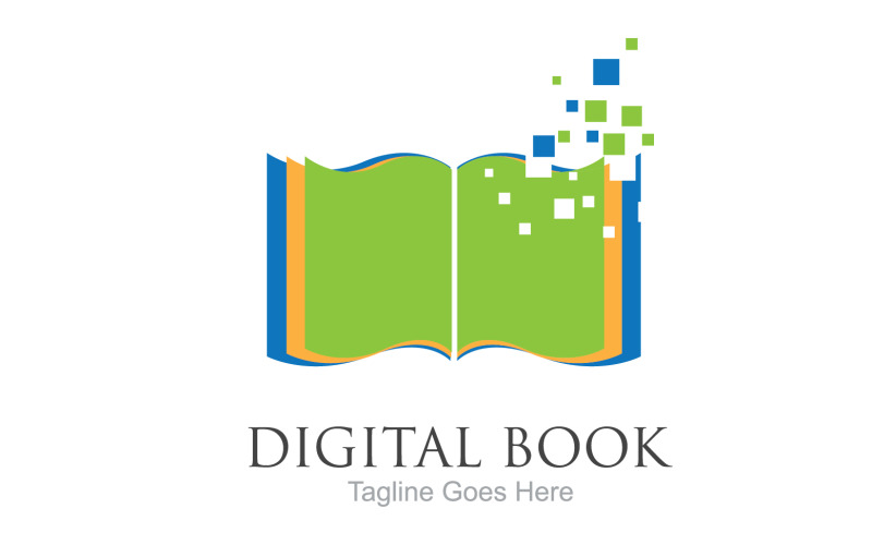 Livre lecture éducation logo vecteur v63 - TemplateMonster