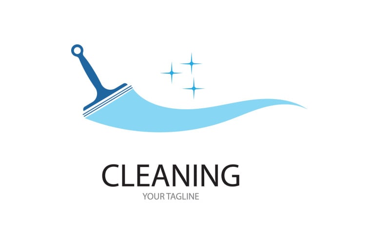 Servicio de limpieza icono logo vector v41 - TemplateMonster