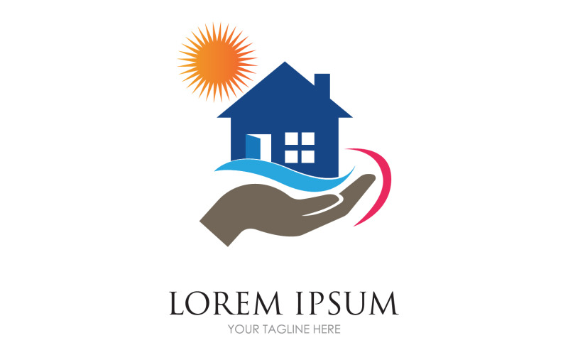 Home care building logo version v15 #390047 - TemplateMonster