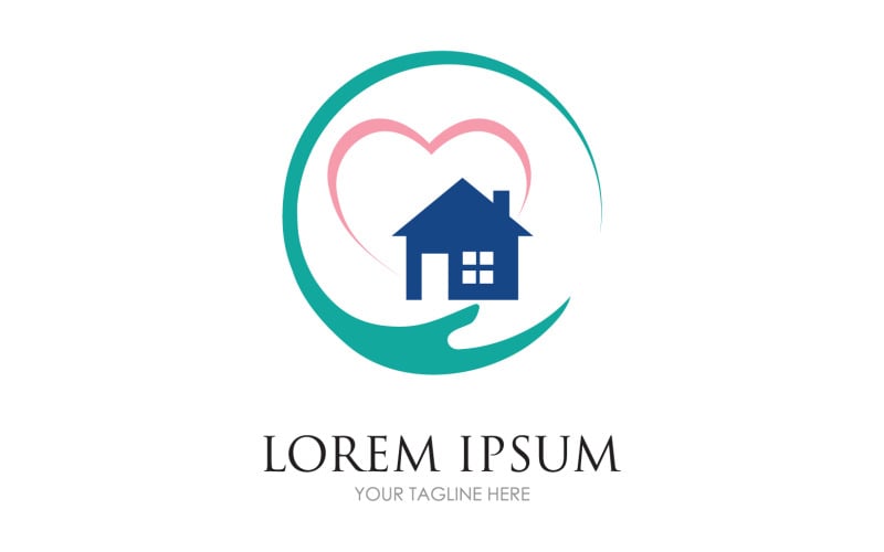 Home care building logo version v1 #390035 - TemplateMonster