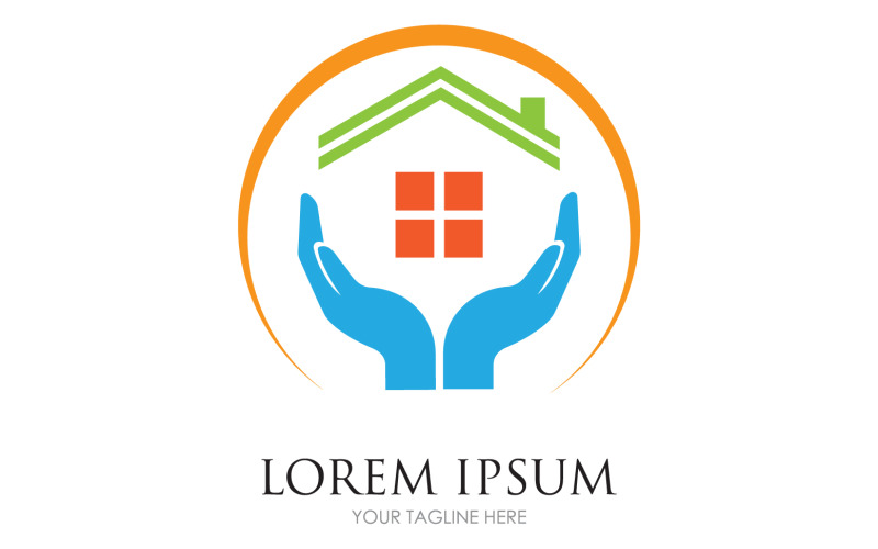 Home care building logo version v25 #390062 - TemplateMonster