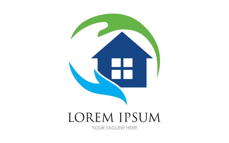 Home care building logo version v34 #390075 - TemplateMonster