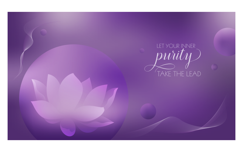 Inspirational Background 14400x8100px With Lotus And Message About ...
