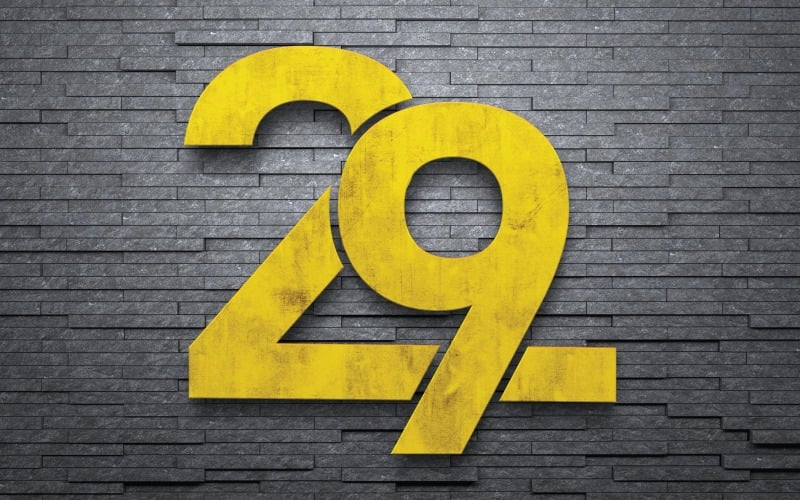 Creative Number 29 Logo Template Design - TemplateMonster