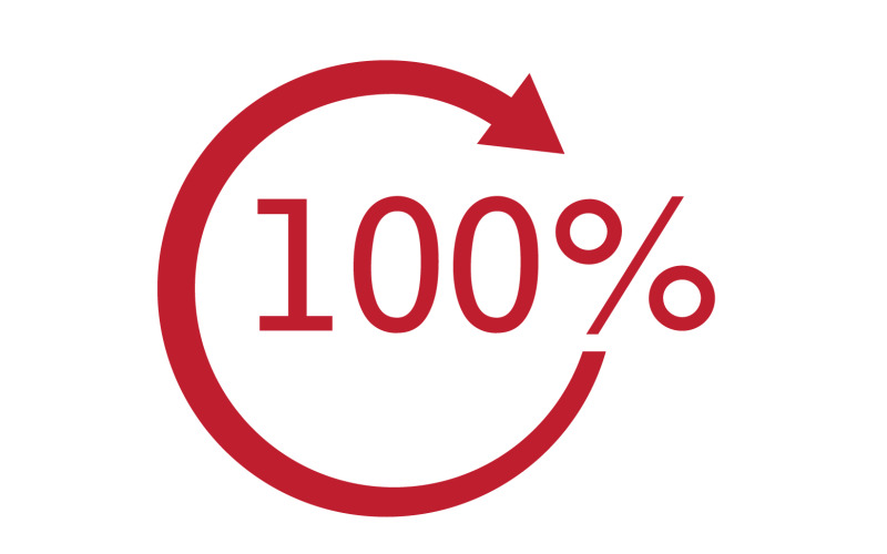 100 persent icon symbol logo version v4 - TemplateMonster