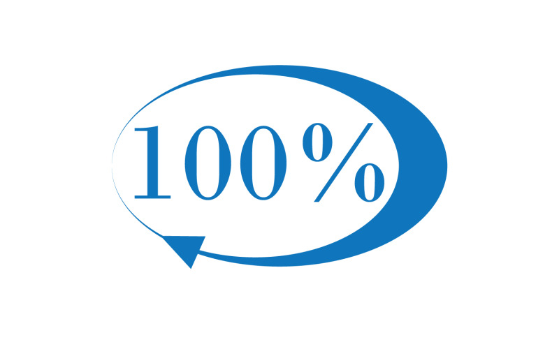100 persent icon symbol logo version v7 - TemplateMonster