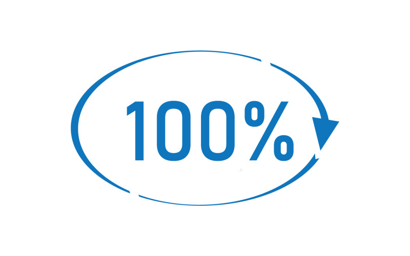 100 persent icon symbol logo version v35 - TemplateMonster