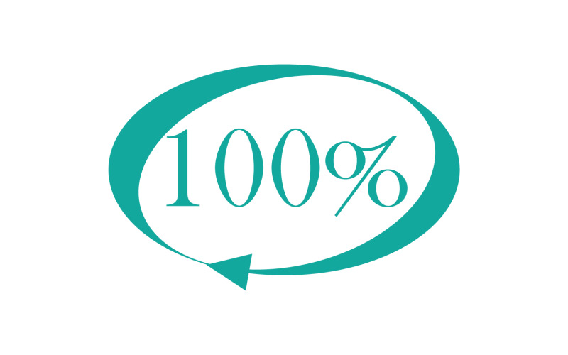 100 persent icon symbol logo version v57 - TemplateMonster