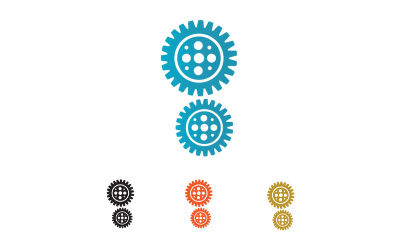 Gear box logo icon template vector v49 - TemplateMonster