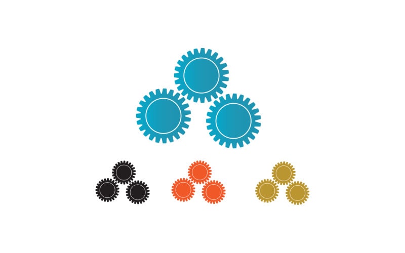 Gear box logo icon template vector v50 - TemplateMonster