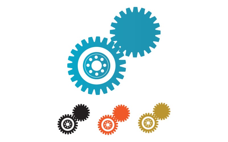 Gear box logo icon template vector v62 - TemplateMonster