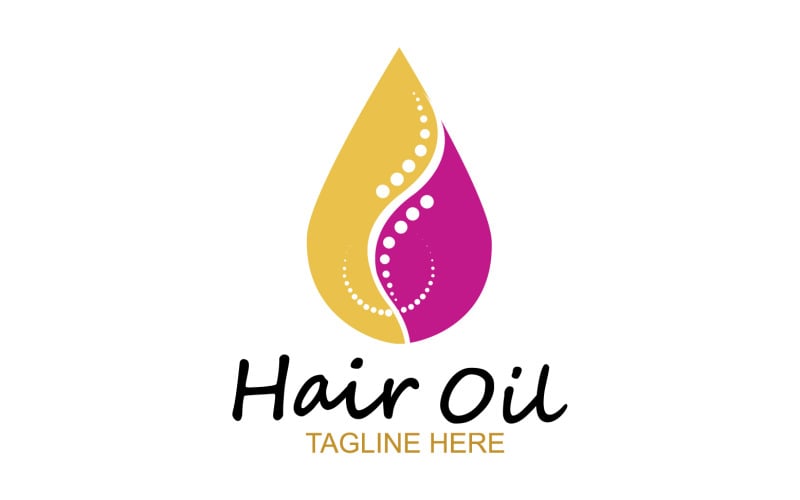 Hair oil health logo vector template v38 - TemplateMonster
