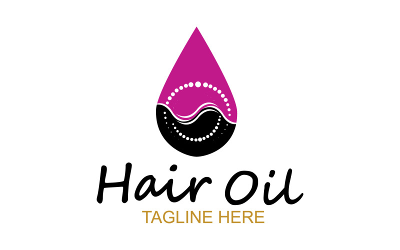 Hair oil health logo vector template v63 - TemplateMonster