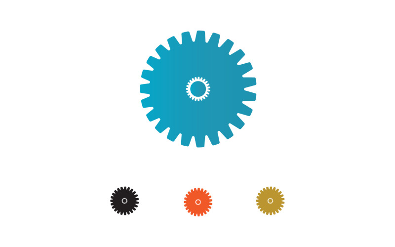 Vettore modello icona logo scatola ingranaggi v61