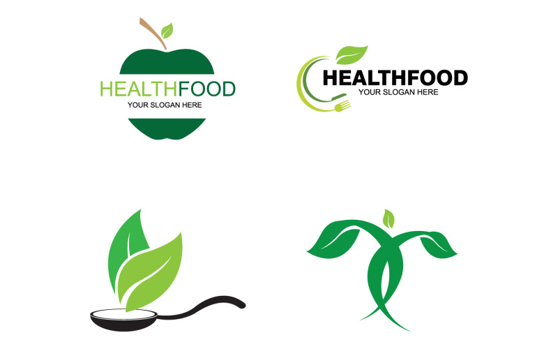 Health food logo template element v10 - TemplateMonster
