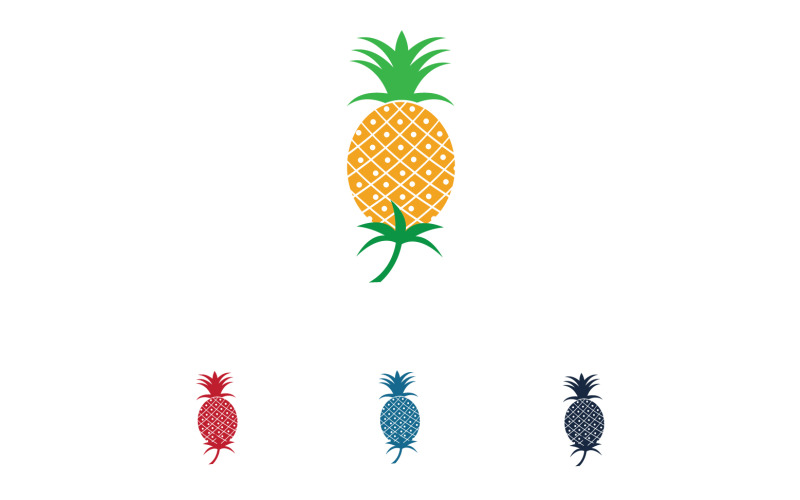 Vecteur de logo de fruits d'ananas v48 - TemplateMonster