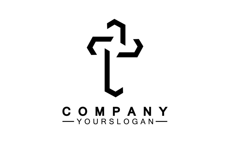 Křesťanský kříž ikona logo vector v33 - TemplateMonster