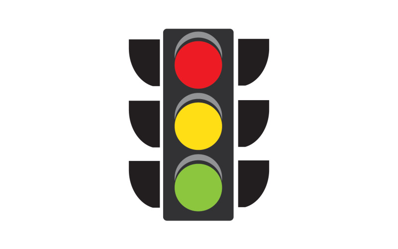 Modelo de vetor de logotipo de ícone de semáforo v55