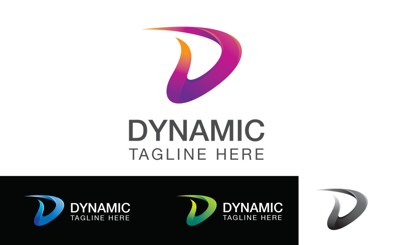 Dynamic vector letter D Logo #392581 - TemplateMonster