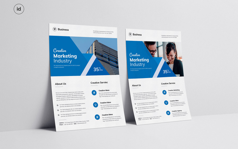 Creative Marketing Digital Flyer #392606 - TemplateMonster