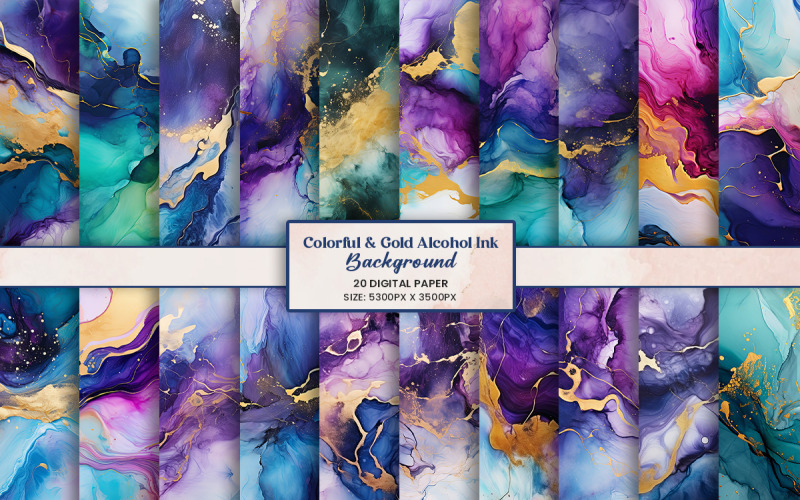 Abstract watercolor green marble alcohol ink texture and luxury gold ...